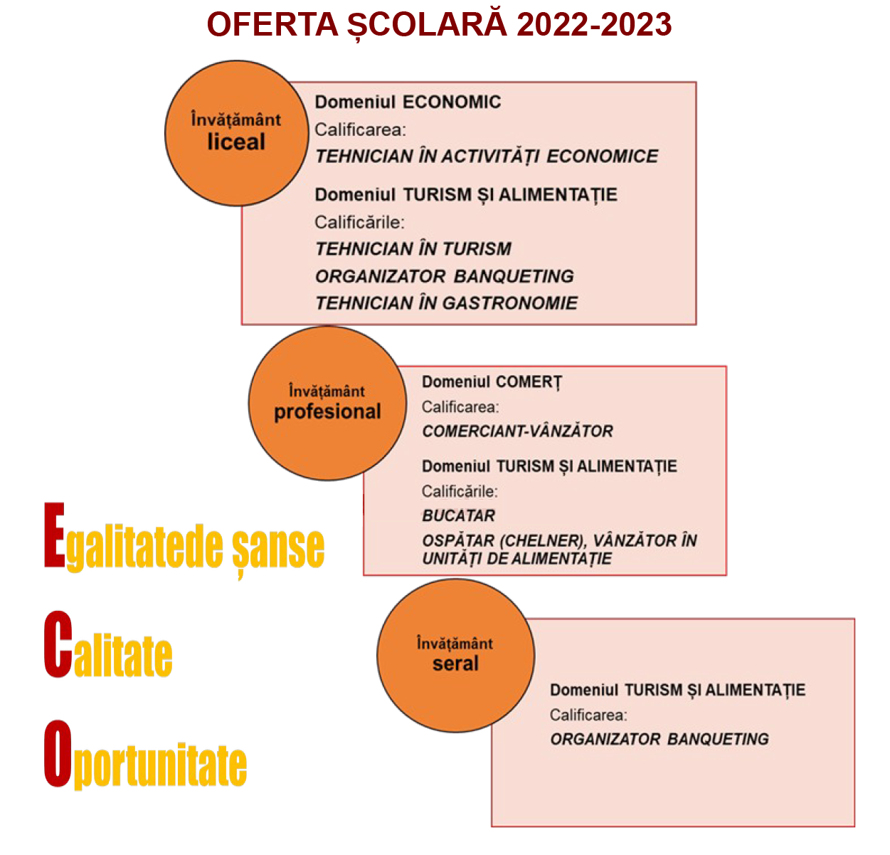 Oferta educațională – Colegiul Economic "Francesco Saverio Nitti" Timișoara